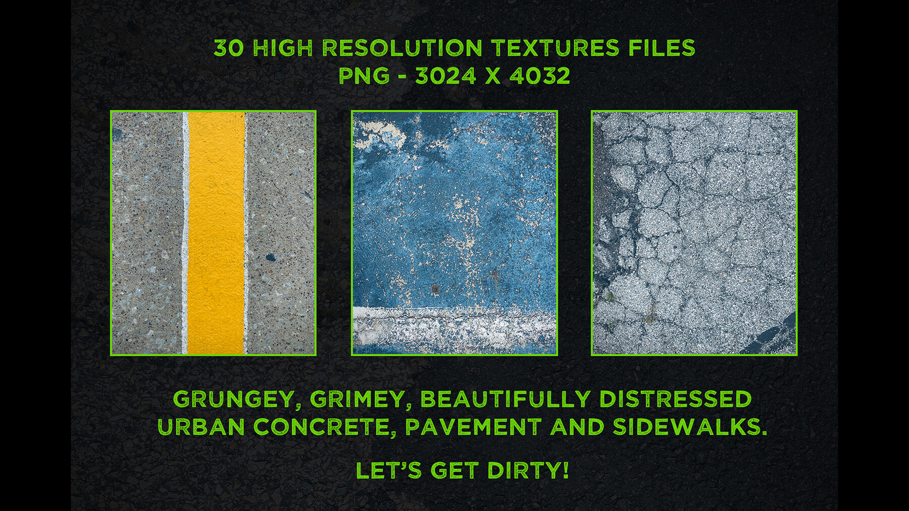 ArtStation - Distressed Concrete Textures Vol 1 | Resources