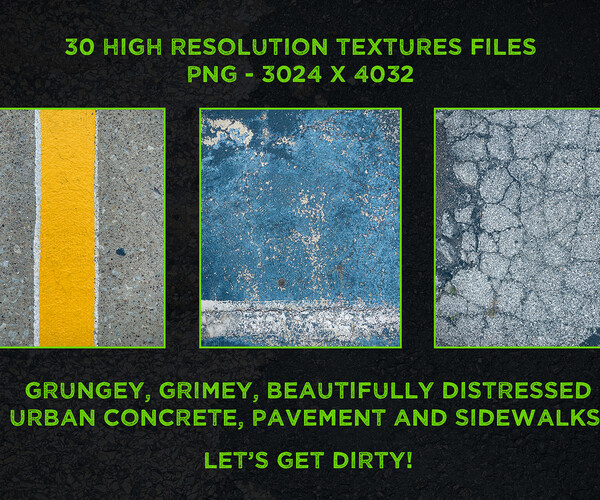ArtStation - Distressed Concrete Textures Vol 1 | Resources