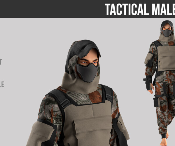 ArtStation - Tactical Male Outfit | Marvelous Designer Project | + .OBJ ...