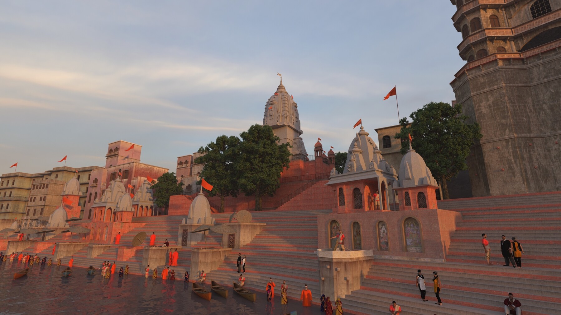 ArtStation - 3D Varanasi Ghat Scene. | Resources
