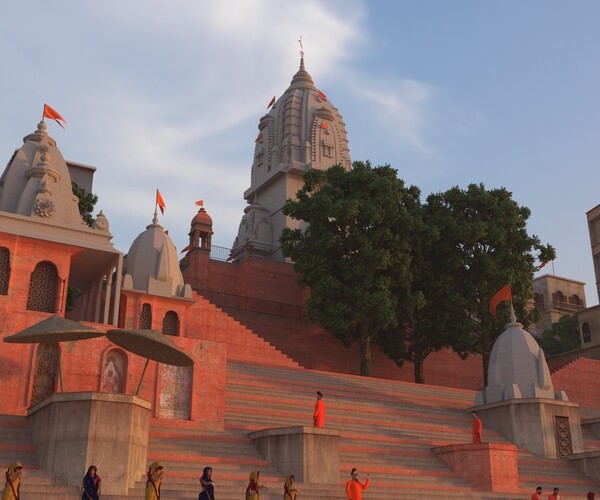 ArtStation - 3D Varanasi Ghat Scene. | Resources