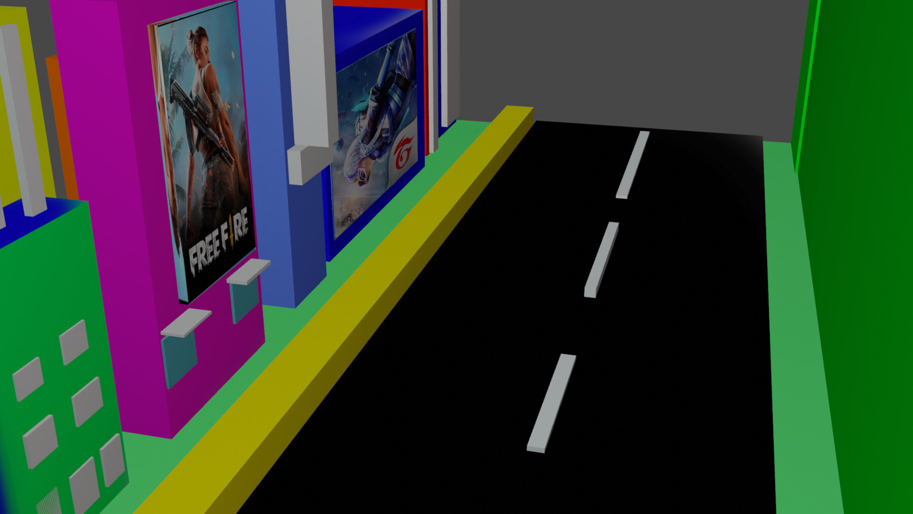 ArtStation - City road cartoon model | Resources