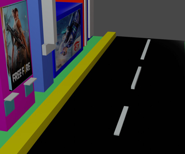 ArtStation - City road cartoon model | Resources