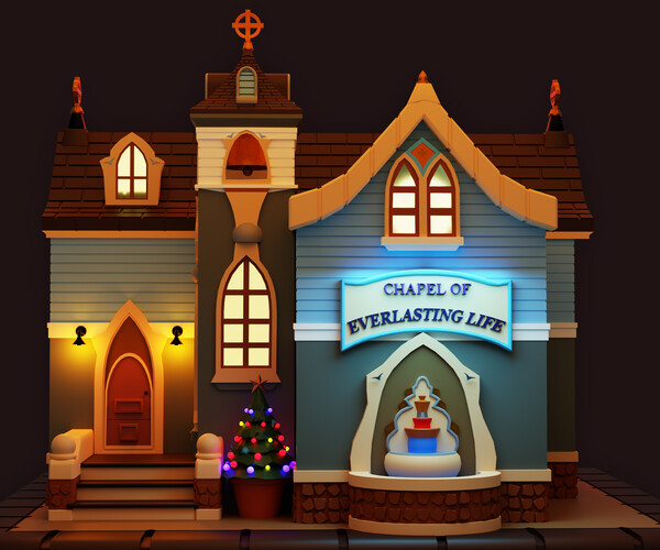 ArtStation - Christmas low poly buildings collection vol.3 | Resources