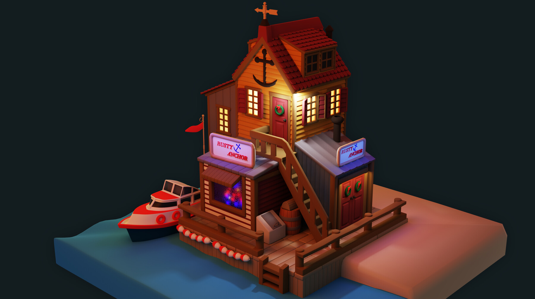 ArtStation - Christmas low poly buildings collection vol.3 | Resources