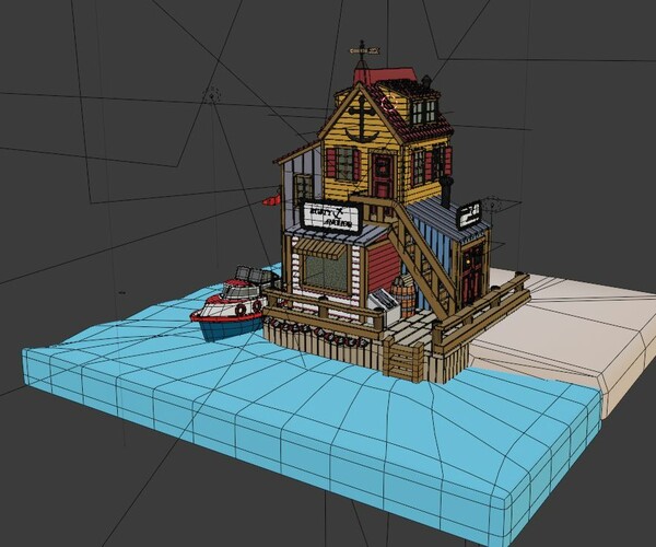 ArtStation - Christmas low poly buildings collection vol.3 | Resources