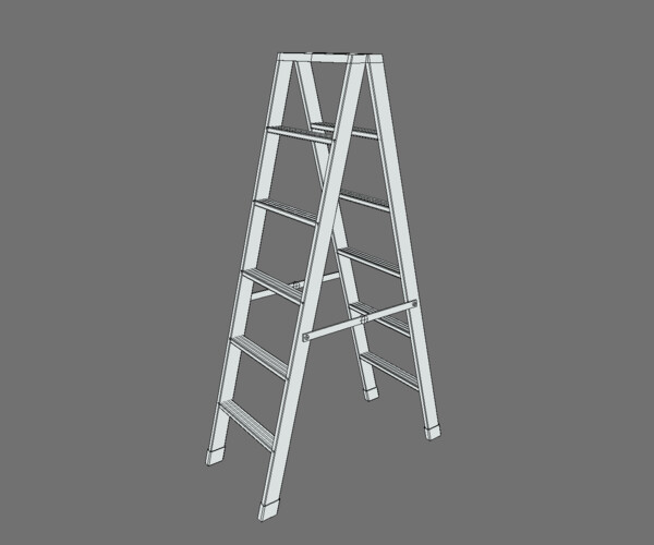 ArtStation - Low Poly Cartoon Aluminium Ladder | Game Assets