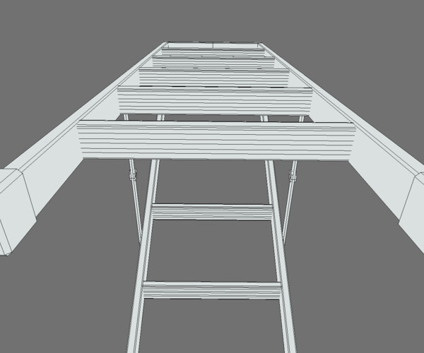 ArtStation - Low Poly Cartoon Aluminium Ladder | Game Assets