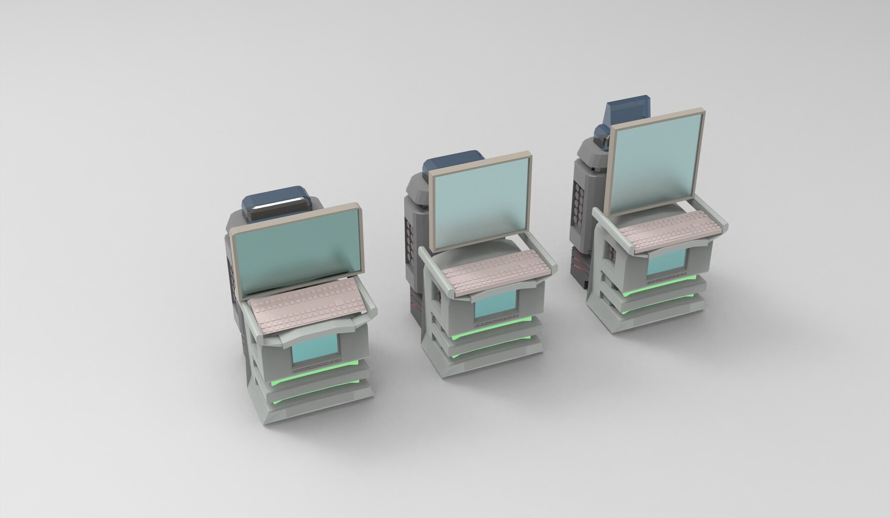ArtStation - Computing equipment and monitors | Game Assets