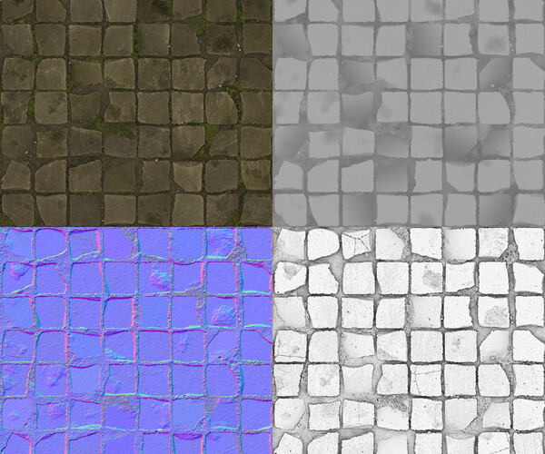 ArtStation - Mossy Cobble Flooring | Game Assets