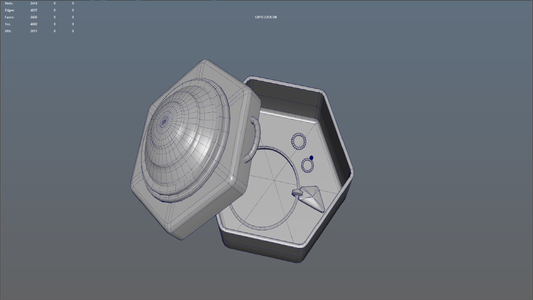 ArtStation - Vintage retro jewelry box PBR low-poly 3D model | Resources