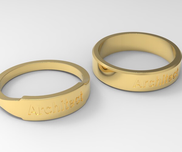 ArtStation - Architect Couple Ring Gold | Resources