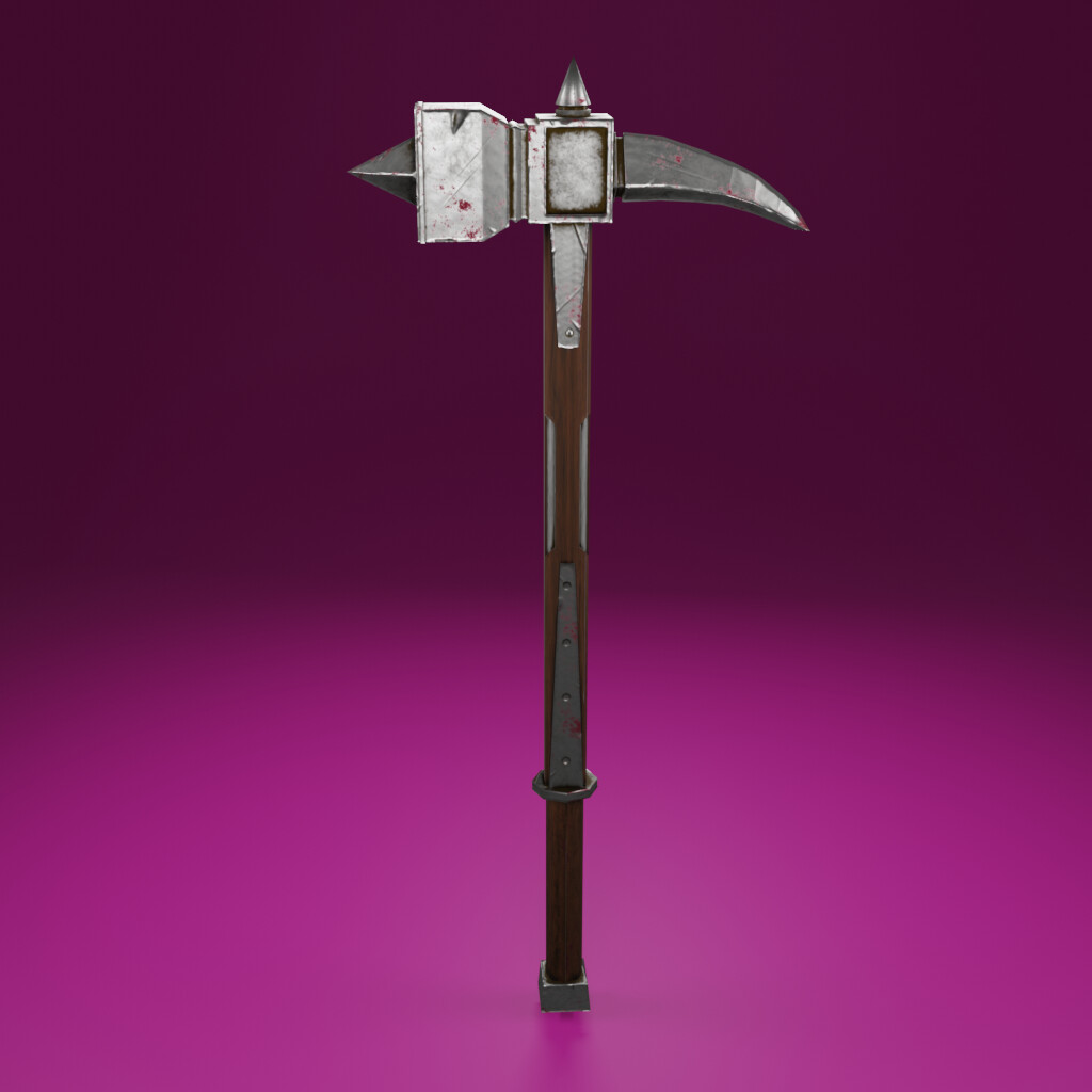 ArtStation - Stylized Hammer Weapon PBR low poly game ready 3D-Model ...