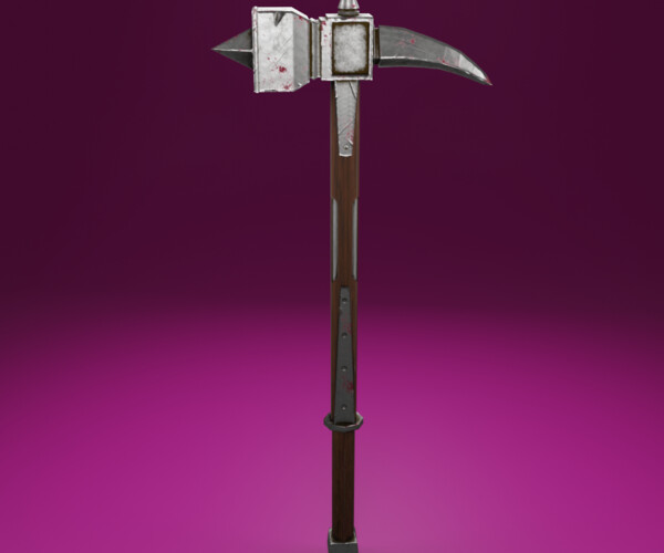 ArtStation - Stylized Hammer Weapon PBR low poly game ready 3D-Model ...