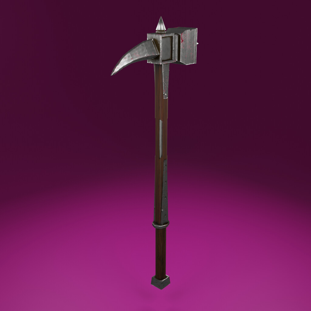 ArtStation - Stylized Hammer Weapon PBR low poly game ready 3D-Model ...