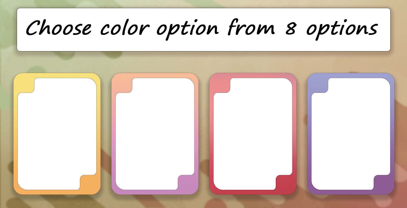ArtStation - Simple card template | Game Assets