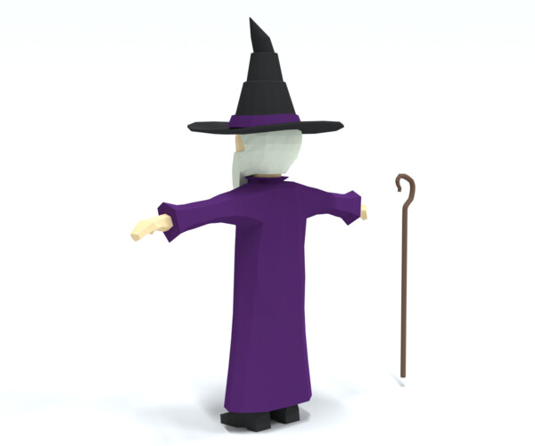 ArtStation - Low Poly Cartoon Wizard | Game Assets