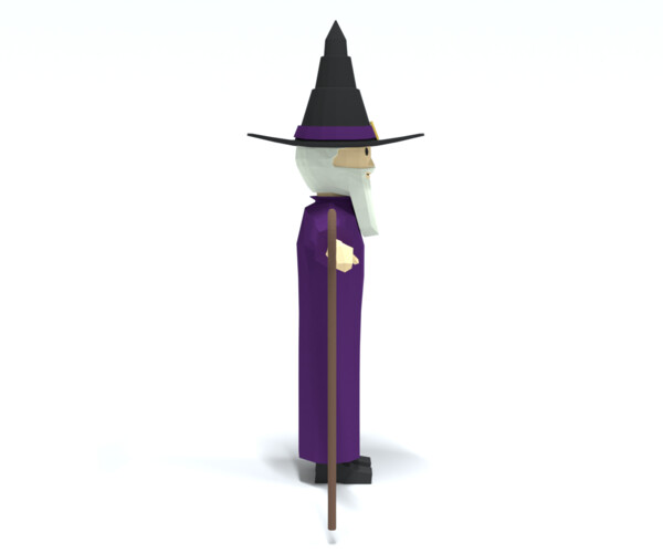ArtStation - Low Poly Cartoon Wizard | Game Assets