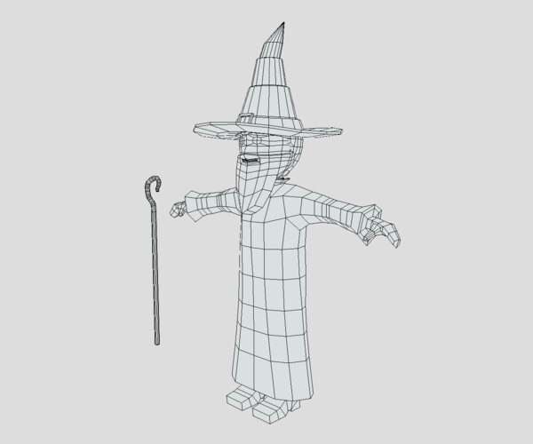 ArtStation - Low Poly Cartoon Wizard | Game Assets