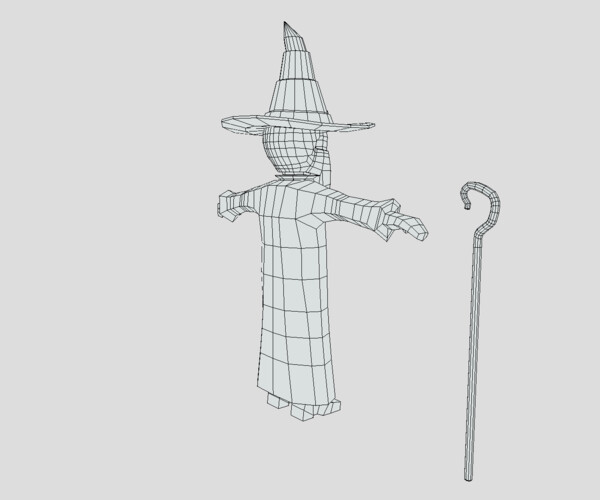 ArtStation - Low Poly Cartoon Wizard | Game Assets