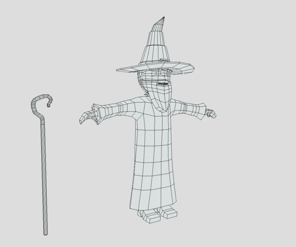 ArtStation - Low Poly Cartoon Wizard | Game Assets