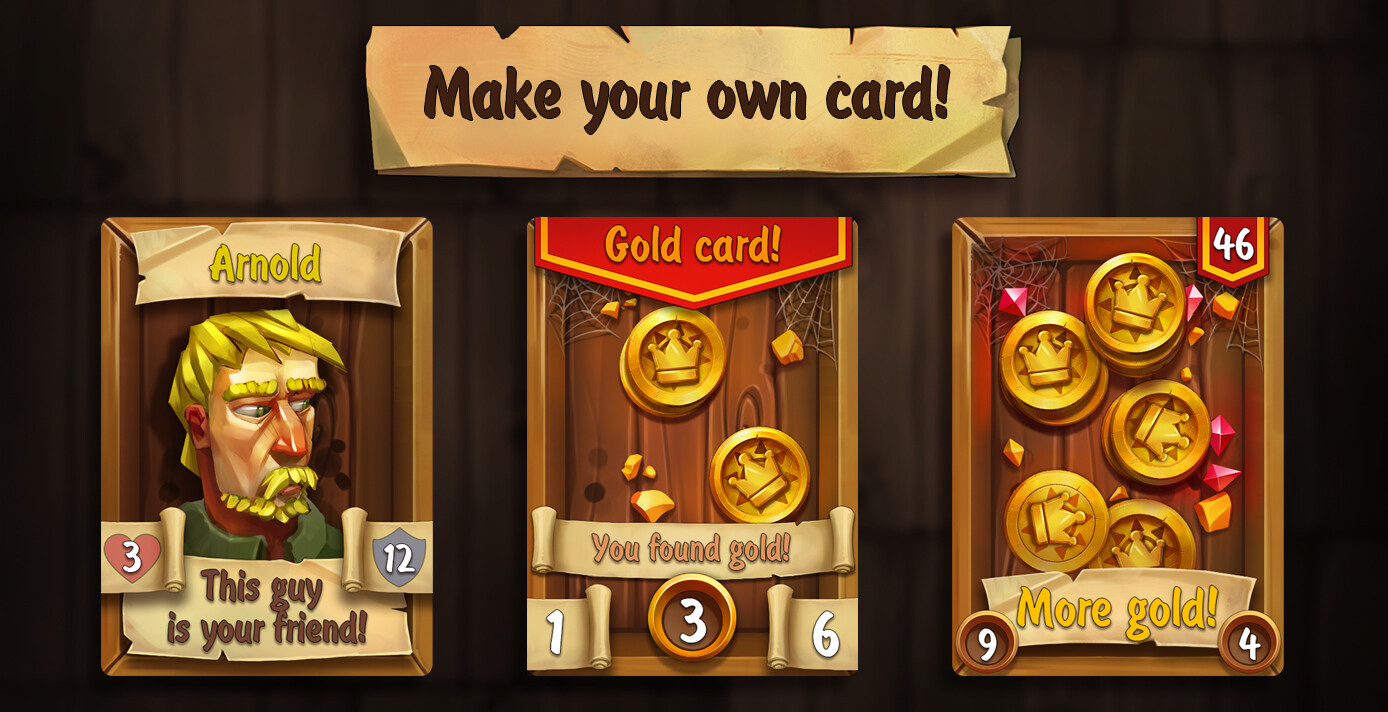 ArtStation - Wooden card template | Game Assets