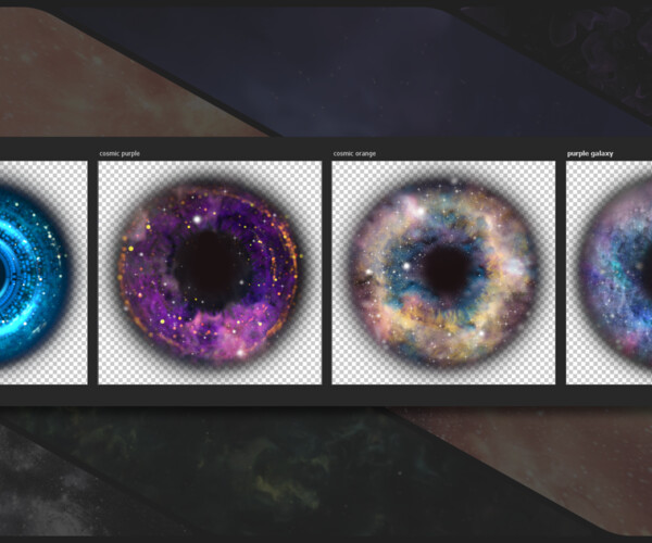 ArtStation - Original cosmic eyes set | 3D model texture | reference ...