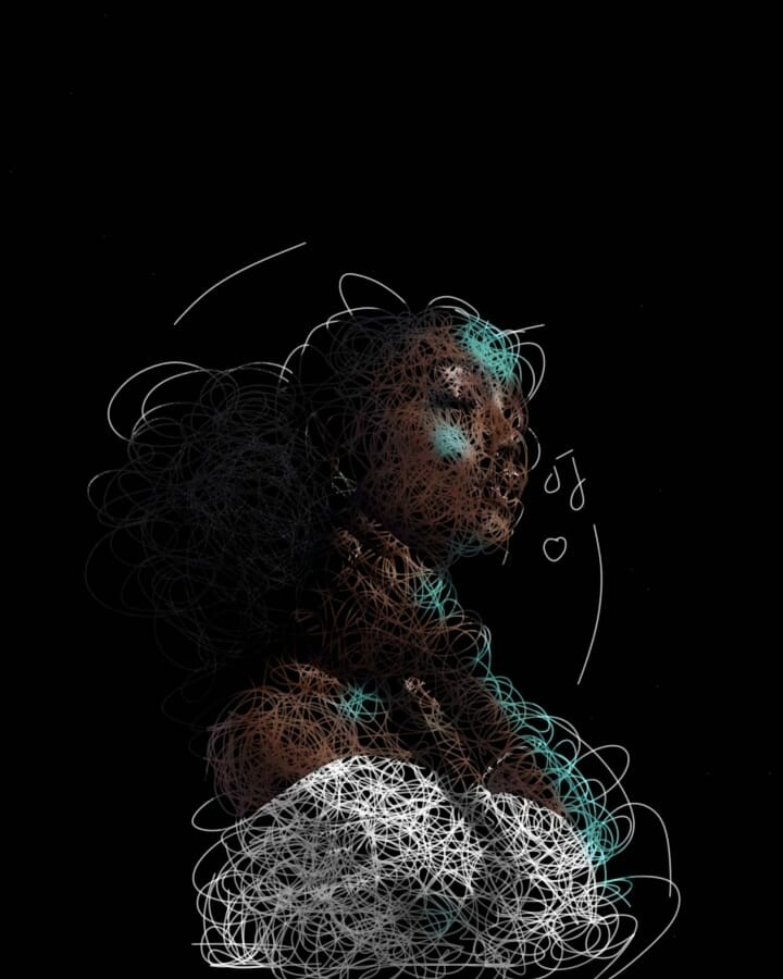 ArtStation - Black N' Beautiful Digital Scribble Art | Artworks