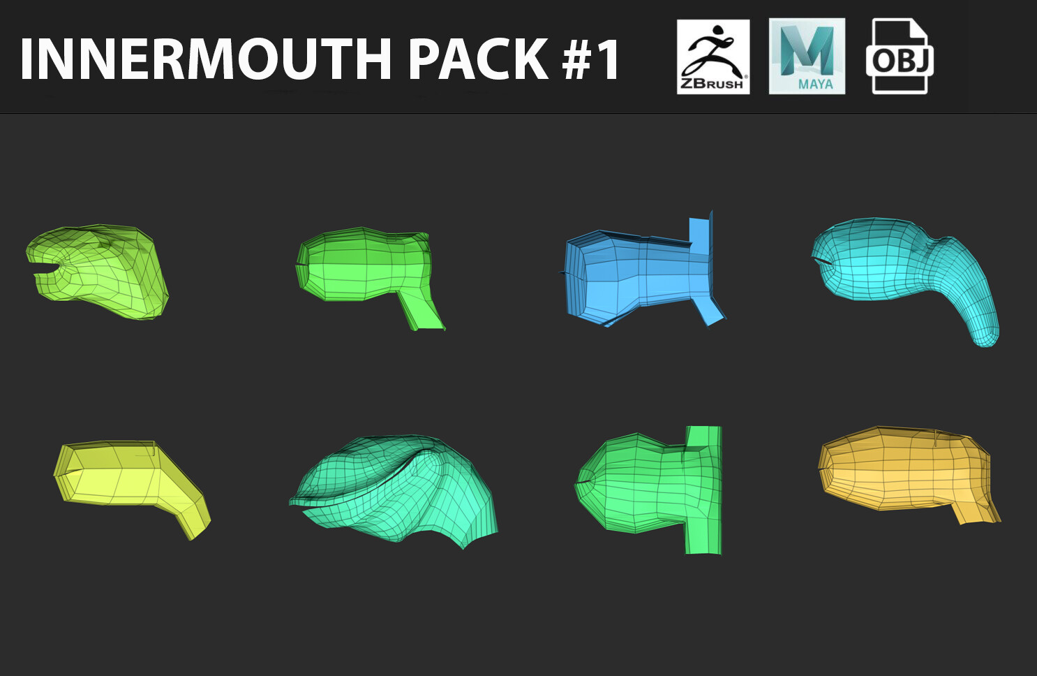 ArtStation - Inner Mouth Model Pack #1 | Resources