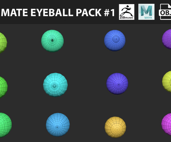 ArtStation - Ultimate Eyeball Model Packs #1 | Resources