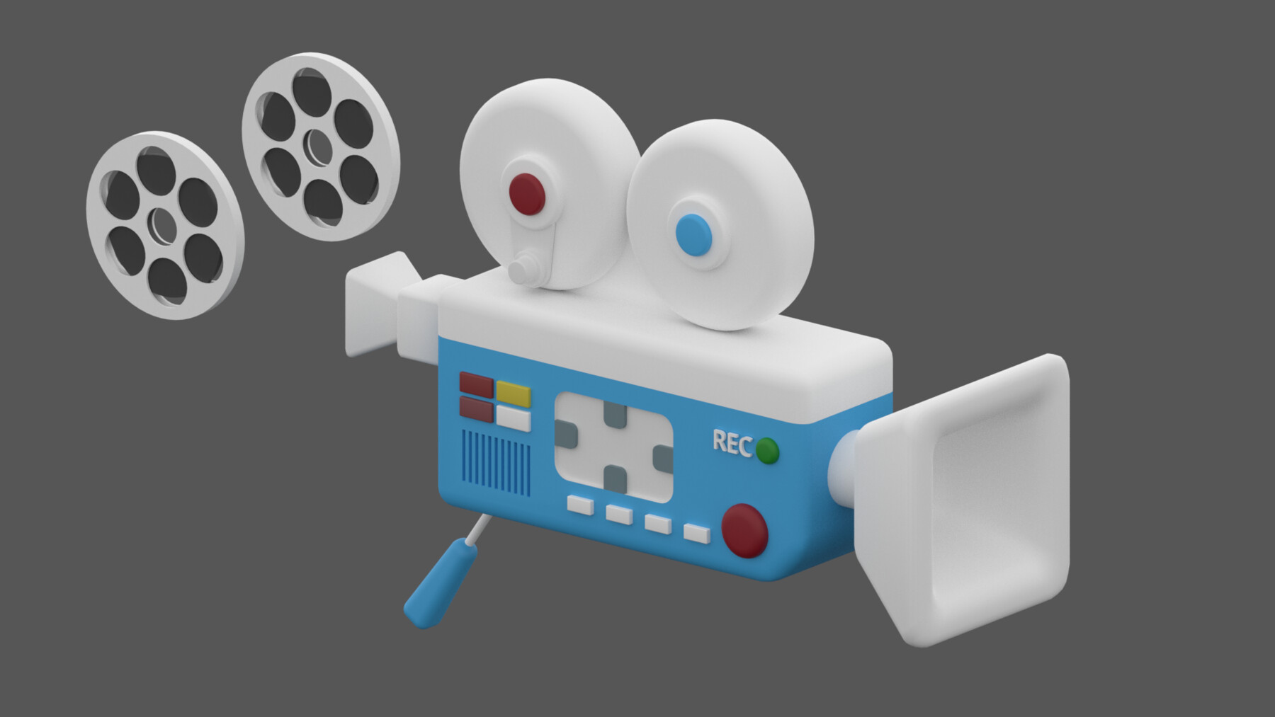 ArtStation - Cartoon Movie Camera 3D model | Game Assets