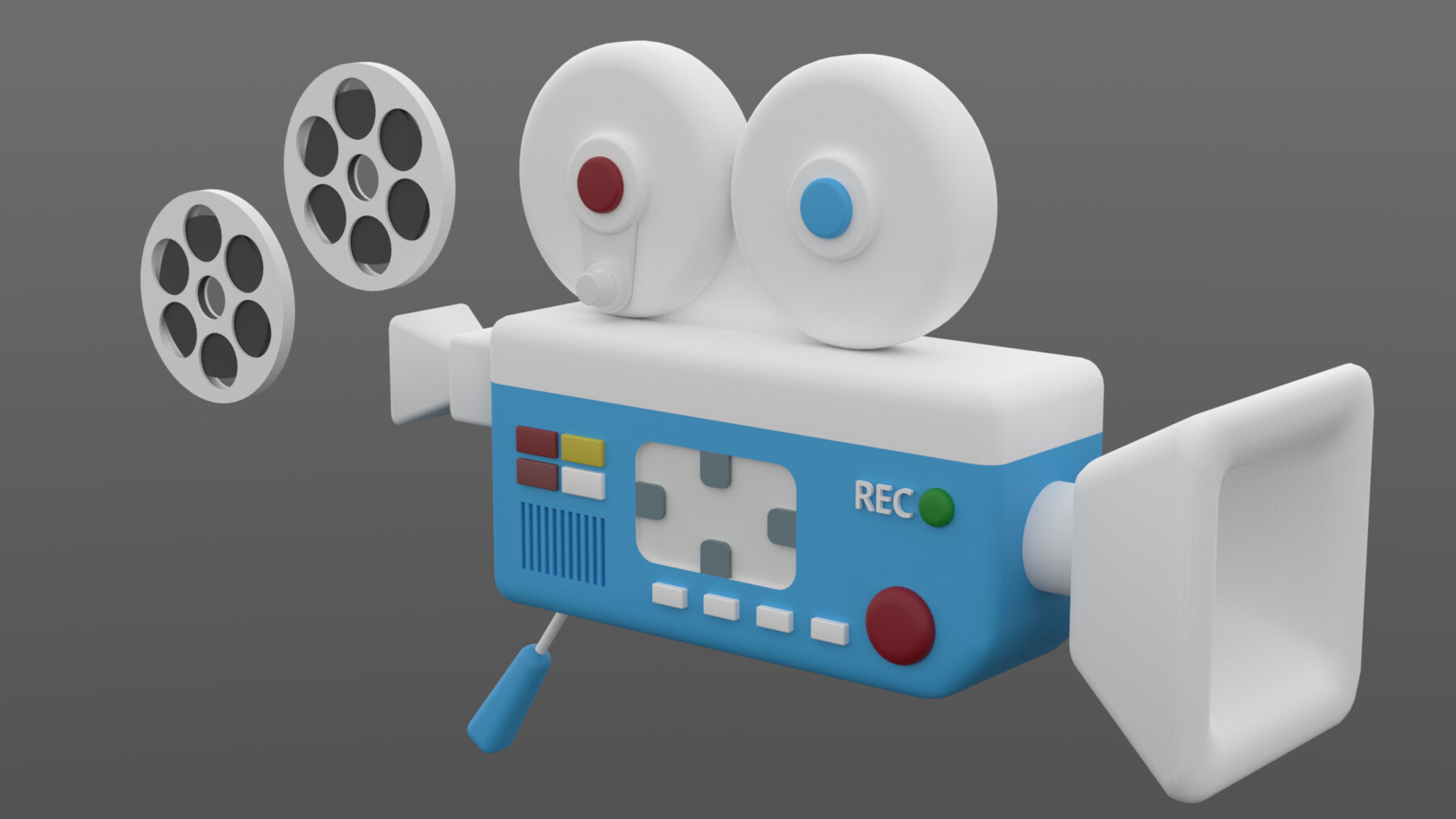 ArtStation - Cartoon Movie Camera 3D model | Game Assets