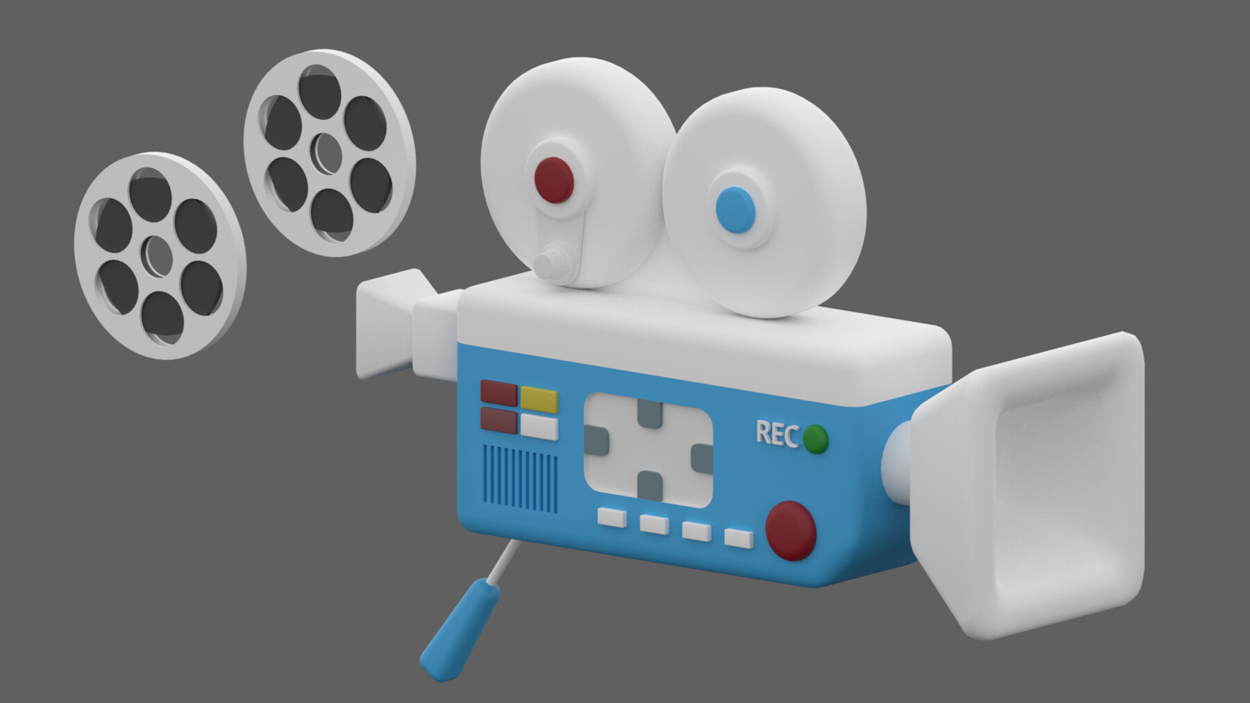 ArtStation - Cartoon Movie Camera 3D model | Game Assets
