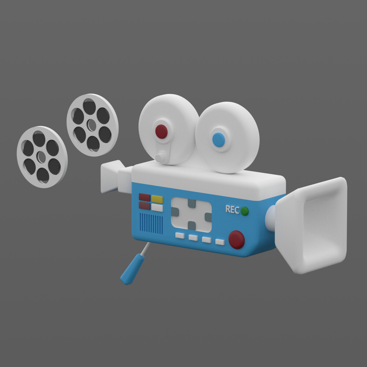 ArtStation - Cartoon Movie Camera 3D model | Game Assets