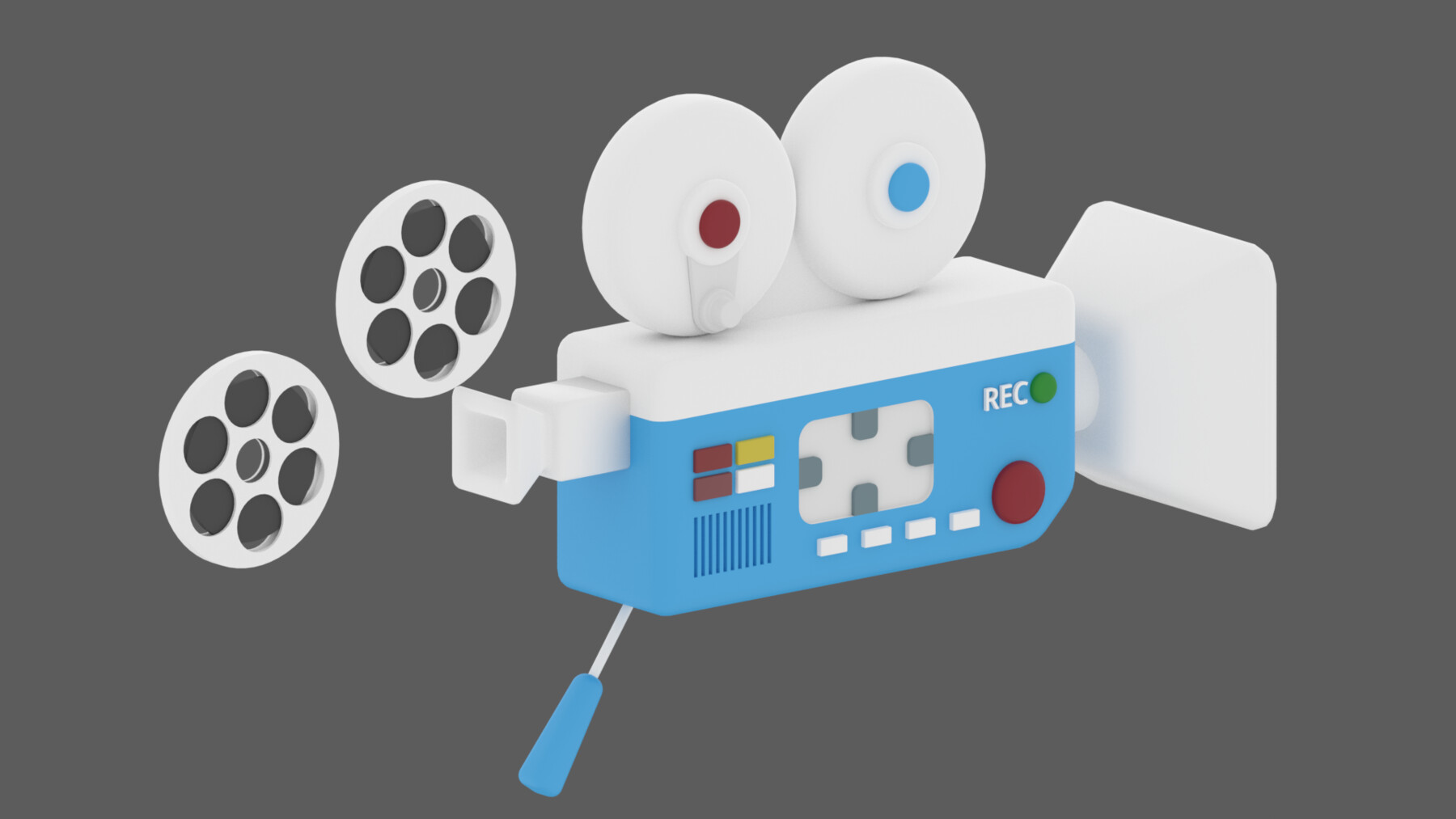 ArtStation - Cartoon Movie Camera 3D model | Game Assets