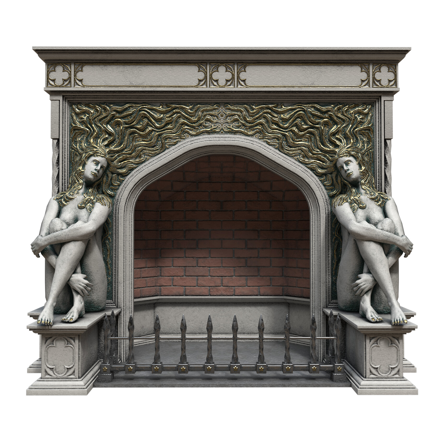 ArtStation - Fireplace 017 | Game Assets