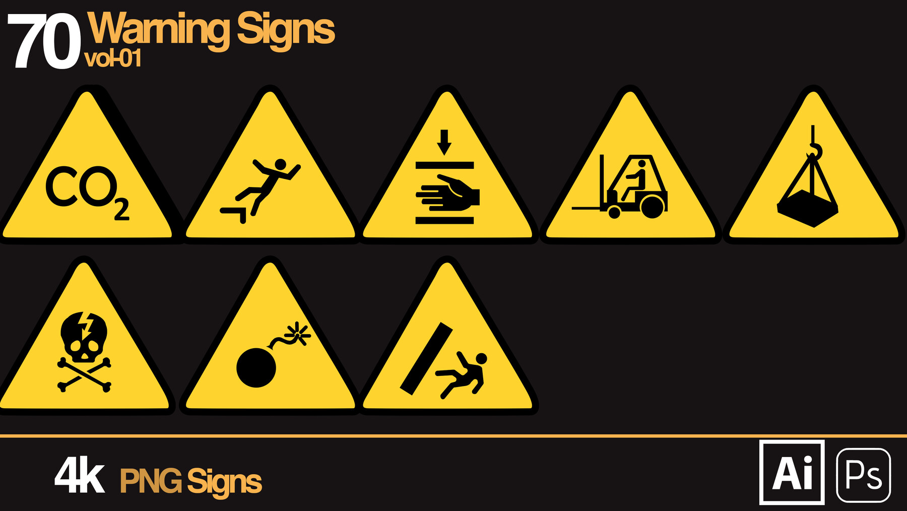 ArtStation - 70 warning signs | Brushes