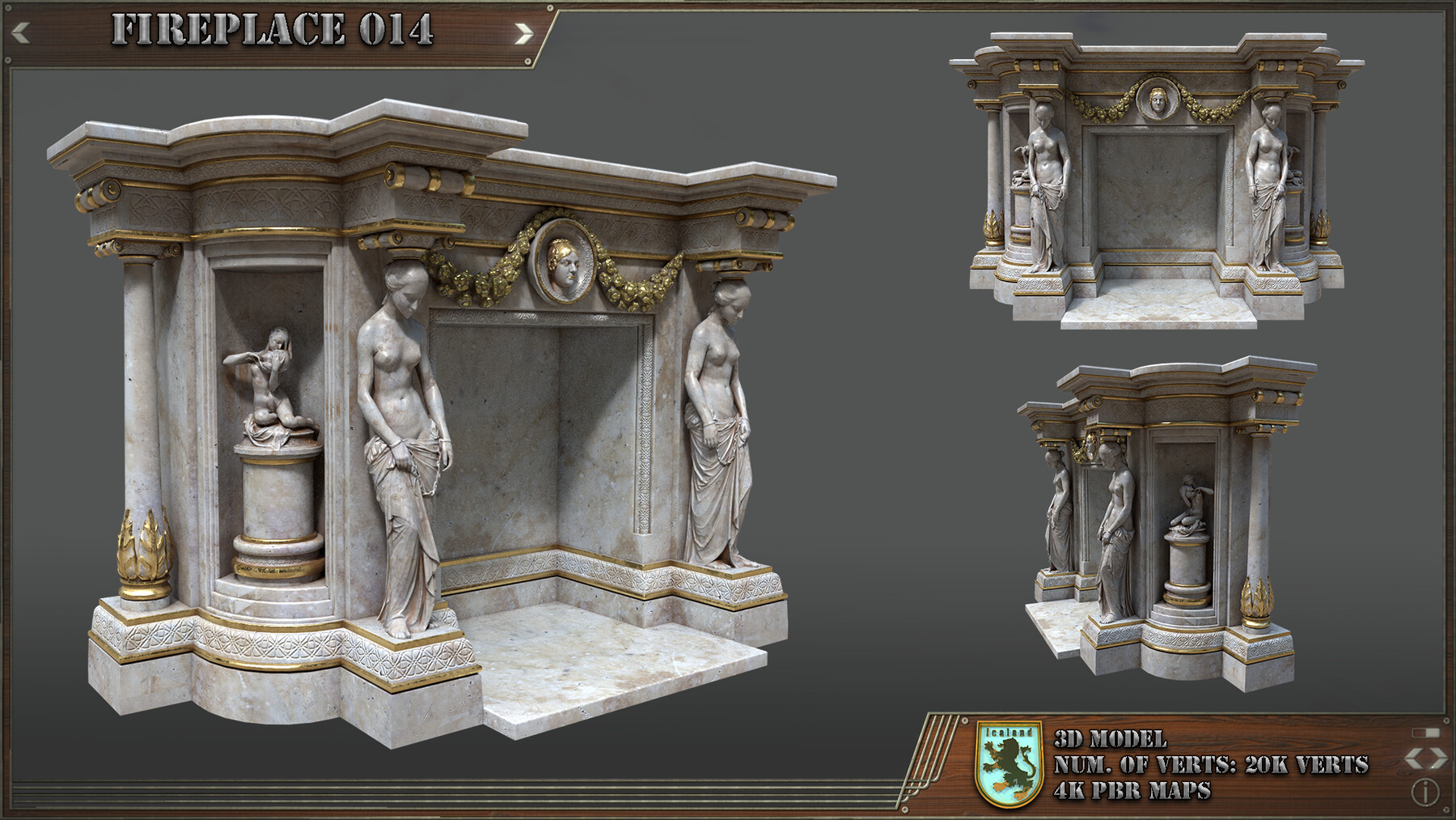 ArtStation - Fireplace 14 | Game Assets