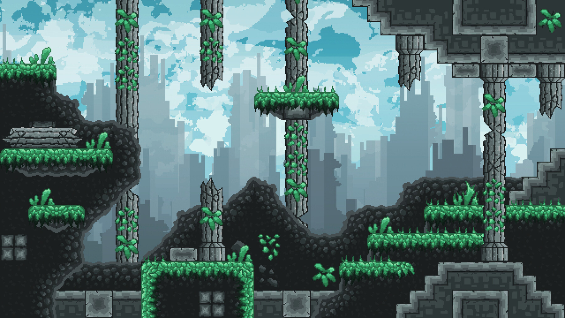 ArtStation - PLATFORMER 3 RUINS | Game Assets