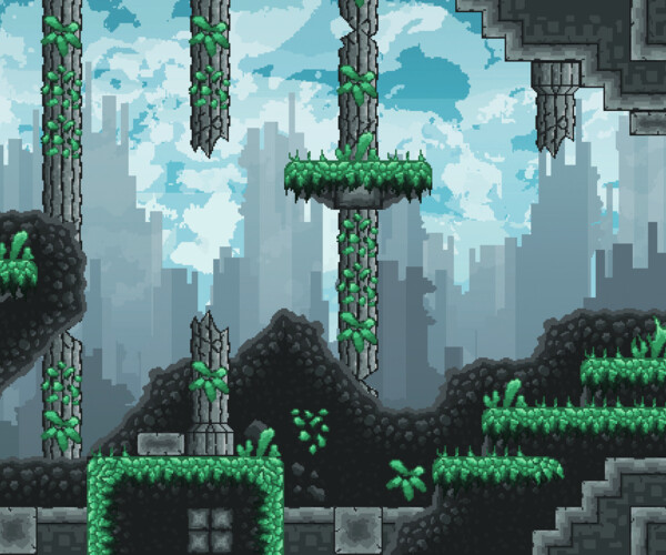 ArtStation - PLATFORMER 3 RUINS | Game Assets