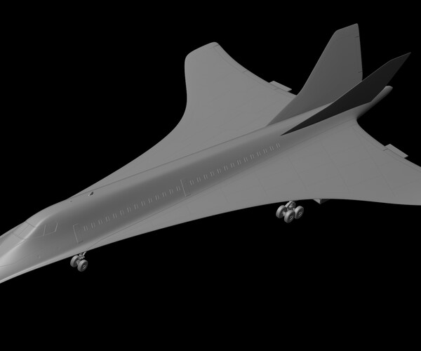 ArtStation - Concorde Prototype Aircraft of the Future Model Printing ...