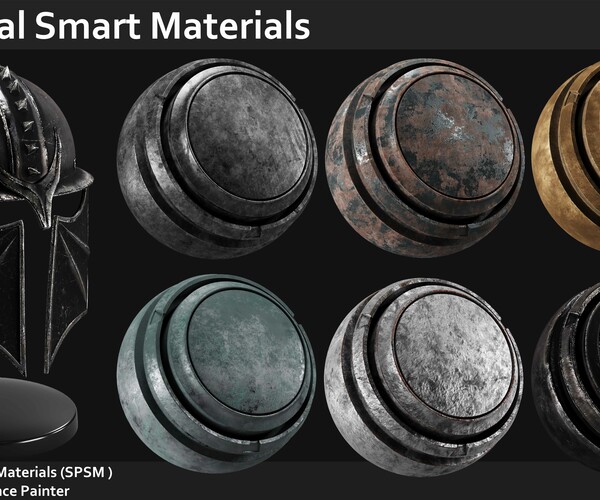 ArtStation - 70 Metal Smart Materials_Vol1 | Game Assets