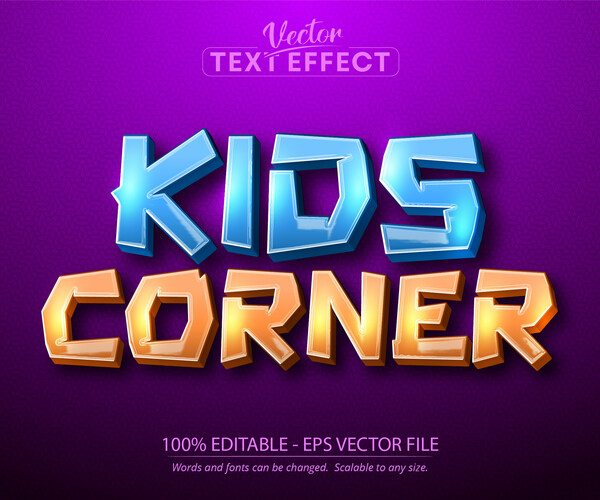 ArtStation - Cartoon text effect, editable kids cornet text and comic ...