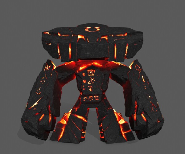 ArtStation - lava monster | Game Assets