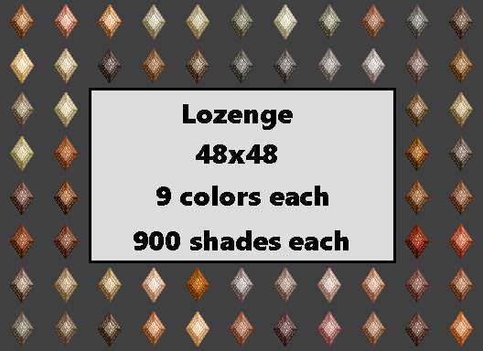ArtStation - Lozenge Cut Gemstones [48x48] | Game Assets
