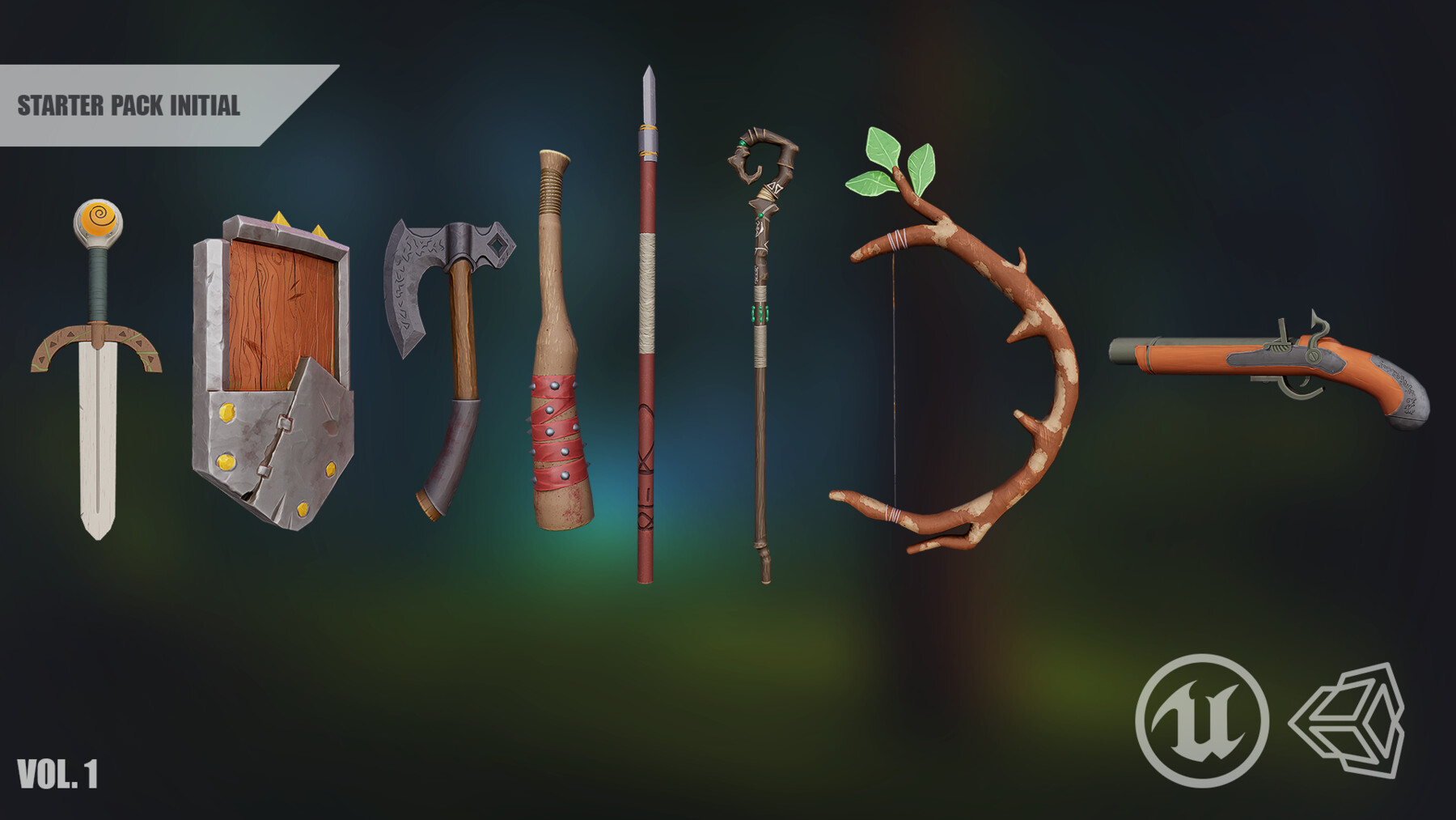 ArtStation - Stylized Weapons Starter Pack | Game Assets