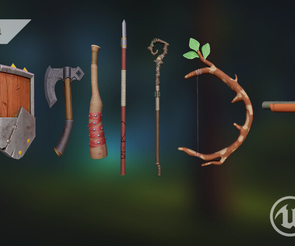 ArtStation - Stylized Weapons Starter Pack | Game Assets