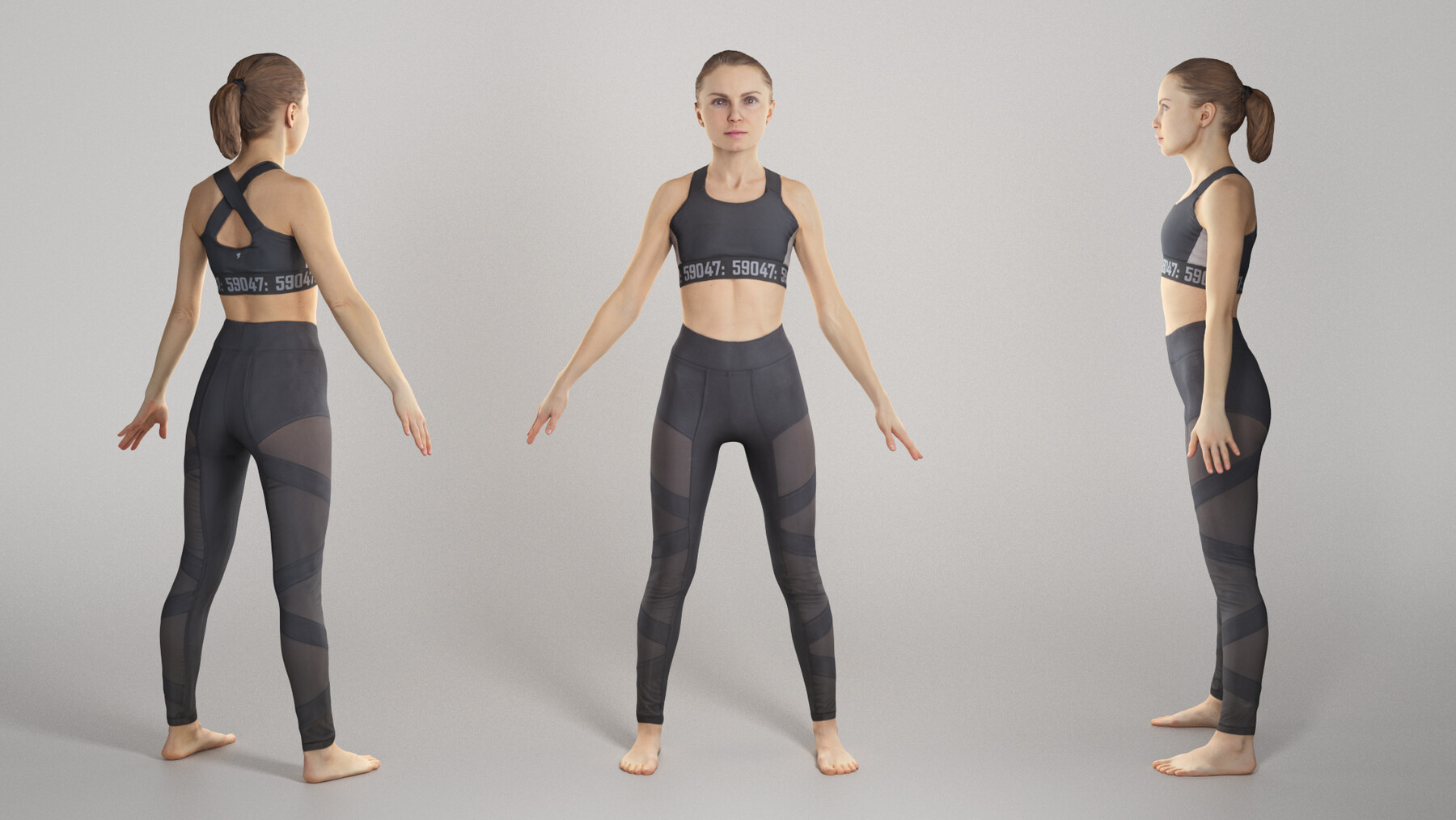 ArtStation - Fitness woman ready for animation 322 | Game Assets