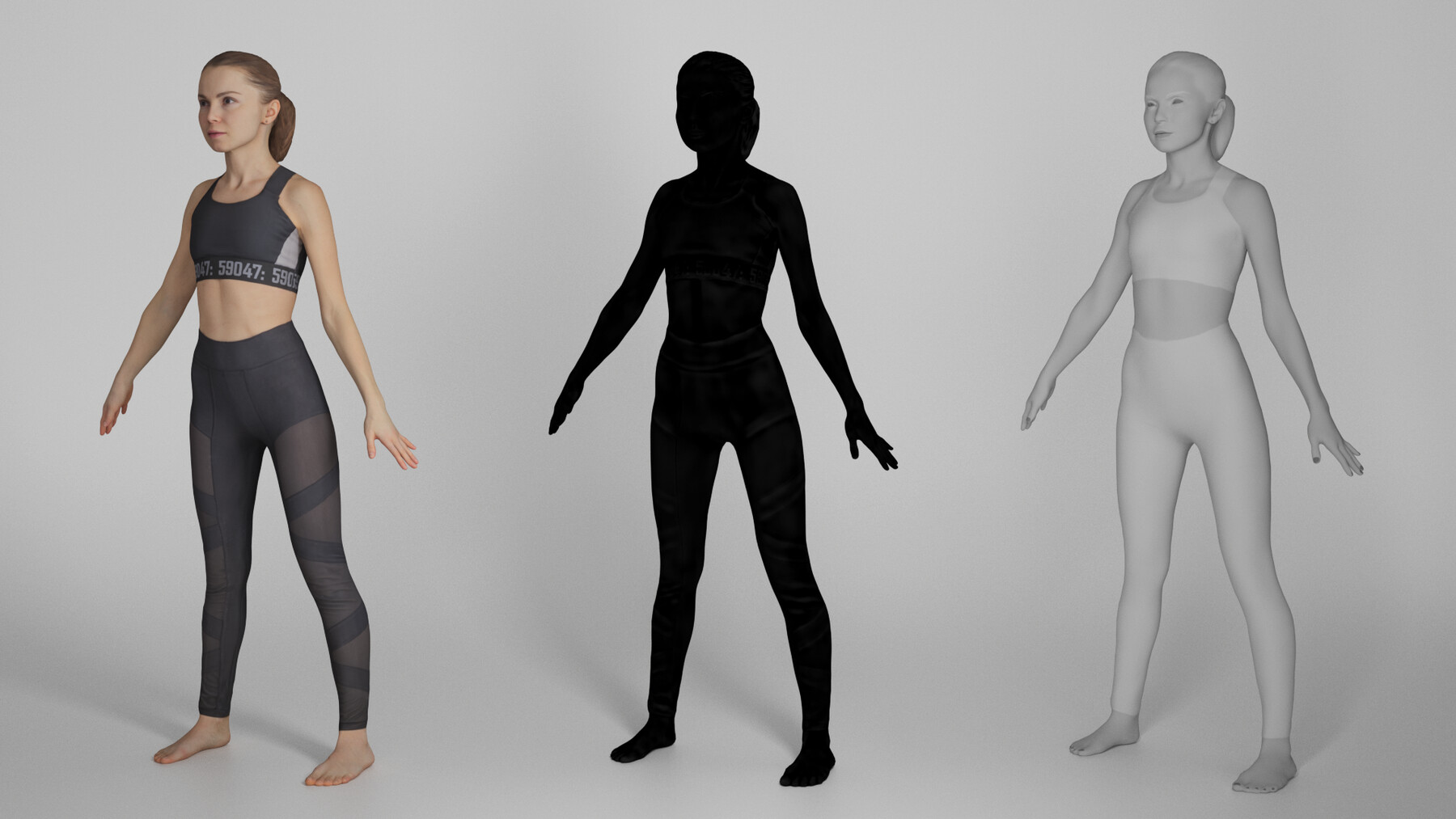 ArtStation - Fitness woman ready for animation 322 | Game Assets