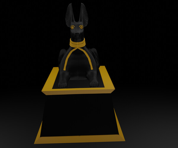 ArtStation - Anubis Dog Gaurdian Form statue | Game Assets